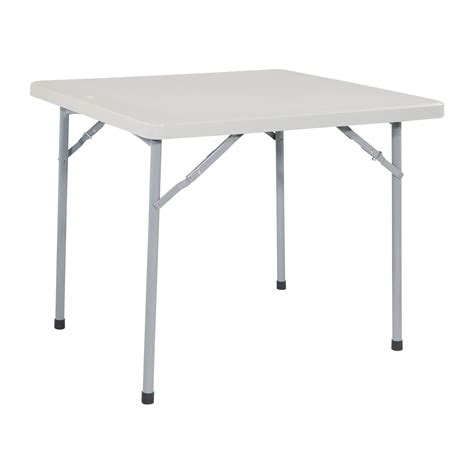 Office Star Resin Sqaure Multipurpose Table With Collapsible Legs Indoor Outdoor Use For