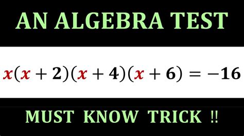 Solving Quartic Equation Master This Essential Algebra Technique Youtube