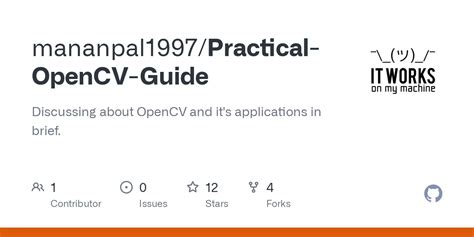 Github Mananpal1997practical Opencv Guide Discussing About Opencv