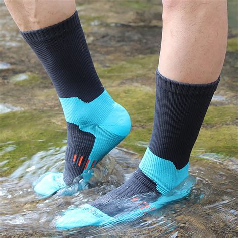Jiaroswwei 1 Pair Waterproof Socks Elastic Breathable Mid Tube Soft