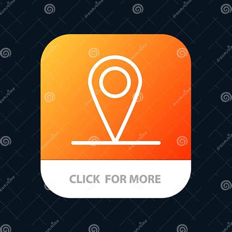 Location Map Interface Mobile App Button Android And Ios Line Version Stock Vector