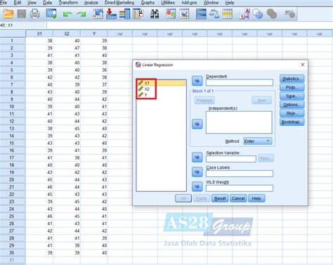 Uji Multikolinearitas Pairwise Correlation As28 Group