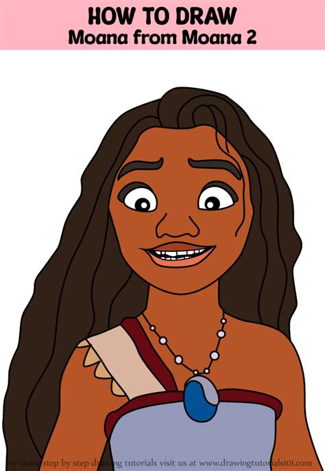 How To Draw Moana From Moana 2 Moana 2 Step By Step