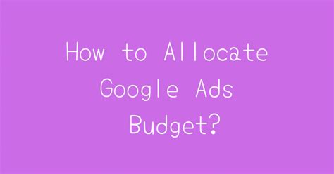 Template PPC Budget Allocation Tracker