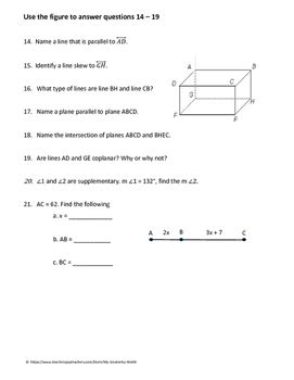 Geometry Test Foundations Of Geometry By My Geometry World TpT