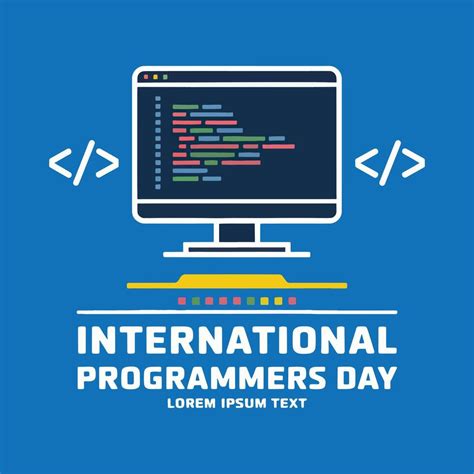 Vibrant Code Celebrating International Programmers Day 54083214 Vector