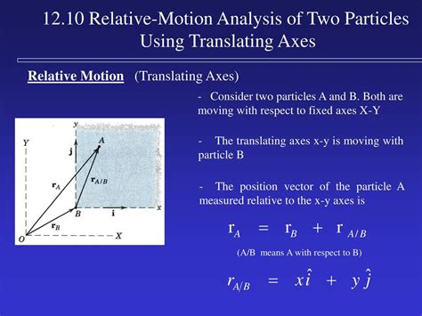 1210 Relative Motion Analysis Of Two Particles Using Translating Axes Ppt Download