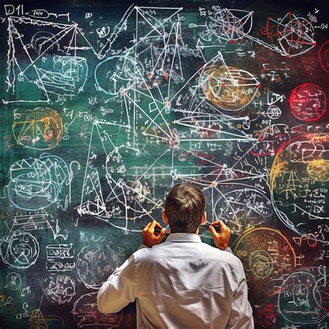 premium ai image man writes project on the blackboard business