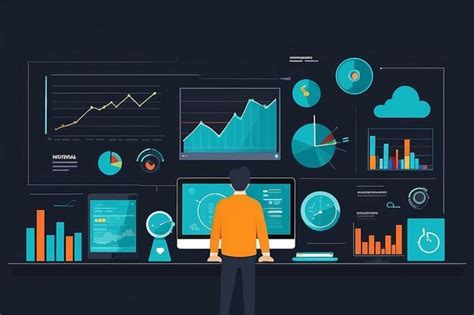 Premium Ai Image Data Monitoring Illustration Designed In Flat Style
