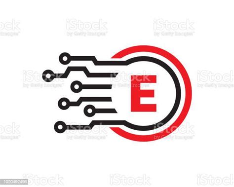 E 템플릿 디자인 벡터 상징 디자인 개념 크리에이 티브 기호 아이콘 개념에 대한 스톡 벡터 아트 및 기타 이미지 개념 개발 건설 기계류 Istock