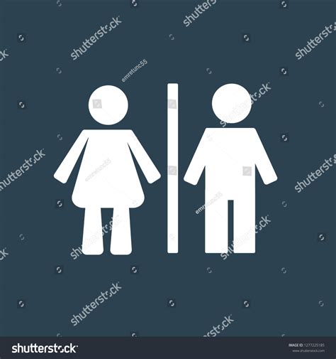 Women Restroom Mens Toilet Wc Icon Stock Vector Royalty Free 1277225185