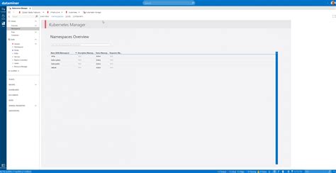 K8s Manager Namespaces Overview Dataminer Dojo