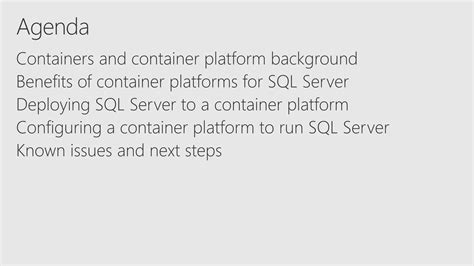 Microsoft Ignite 2017 Sql Server On Kubernetes Swarm And Open Shift Pptx Cloud Computing