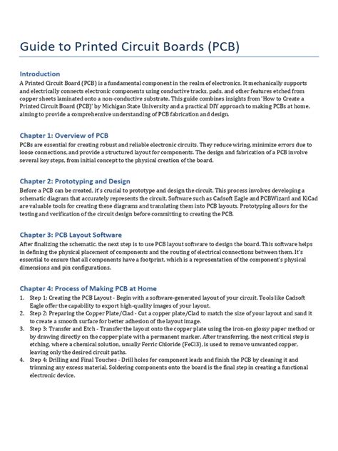 Pcb Guide Pdf Printed Circuit Board Electronic Engineering