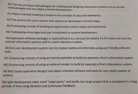 Solved 40 The Two Principal Methodologies For Modeling And