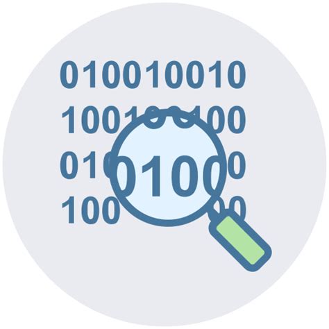 Binary Code Digital Encryption Magnifier Security Icon Download On Iconfinder