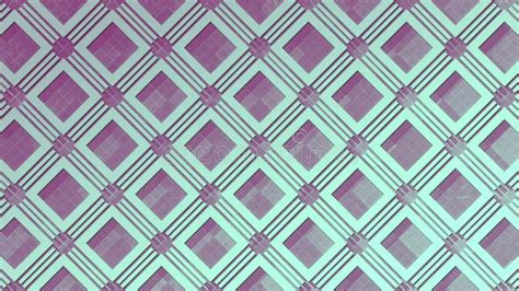Pattern With Loop Animation Of Lines On Purple Background 3d Rendering