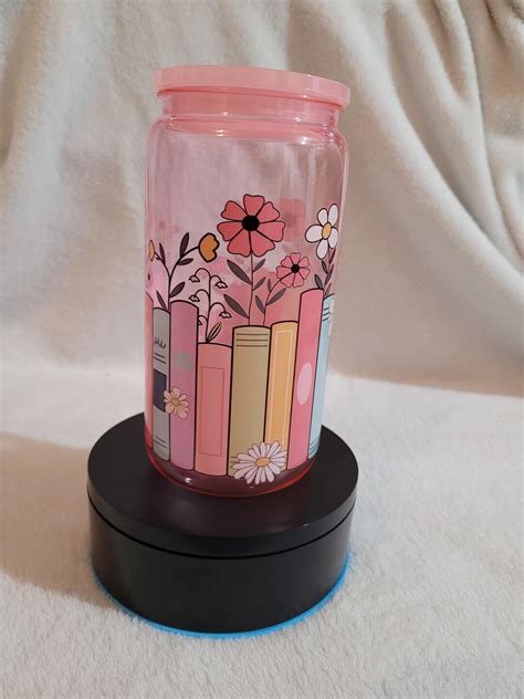 Book Cup 16 Oz Libbey Glass Birthday T Iced Coffee Cup Custom
