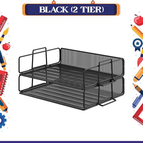 Encora Multi Layer Document Tray Desk Paper Organizer Rak File Office