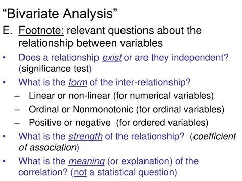 Ppt The Basic Task Of Most Research Bivariate Analysis Powerpoint