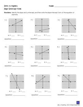Writing And Graphing Linear Equations Worksheets Or Digital Easel Activity