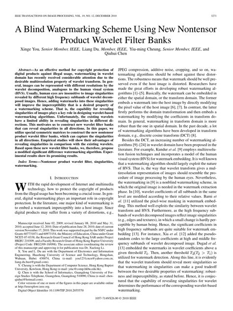 pdf a blind watermarking scheme using new nontensor product wavelet