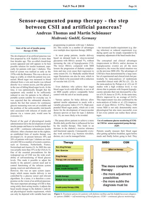 Pdf Sensor Augmented Pump Therapy On The Way To Artificial Pancreas