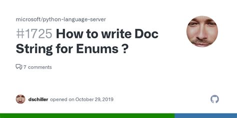 How To Write Doc String For Enums · Issue 1725 · Microsoftpython Language Server · Github