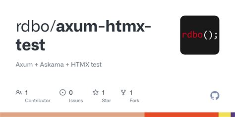 Github Rdboaxum Htmx Test Axum Askama Htmx Test
