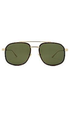 Gucci Gg1310s Sunglass In Gold And Green Revolve