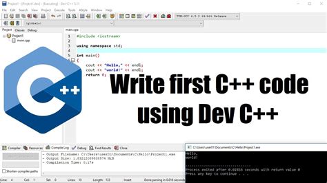 First C Program Using Dev C Youtube