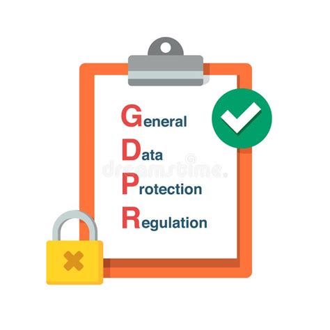 Gdpr General Data Protection Regulation Vector Flat Design