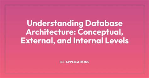 Understanding Database Architecture Conceptual External And Internal