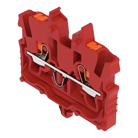 2 Conductor Miniature Through Terminal Block With Push Button 1 Mm²