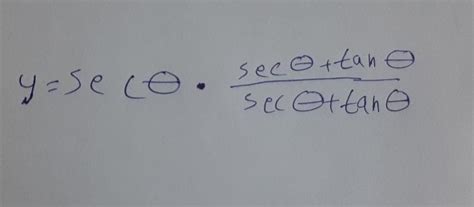 Solved y secθ secθ tanθsecθ tanθ Chegg com