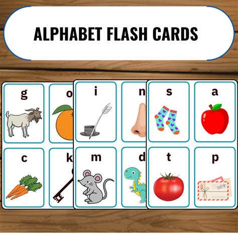 Alphabet Flashcards23 Phonics Cardsalphabet Educational Learning