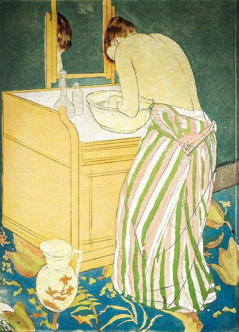 Mary Cassatt Woman Bathing 1891 At Degas Cassatt Exhibit At National