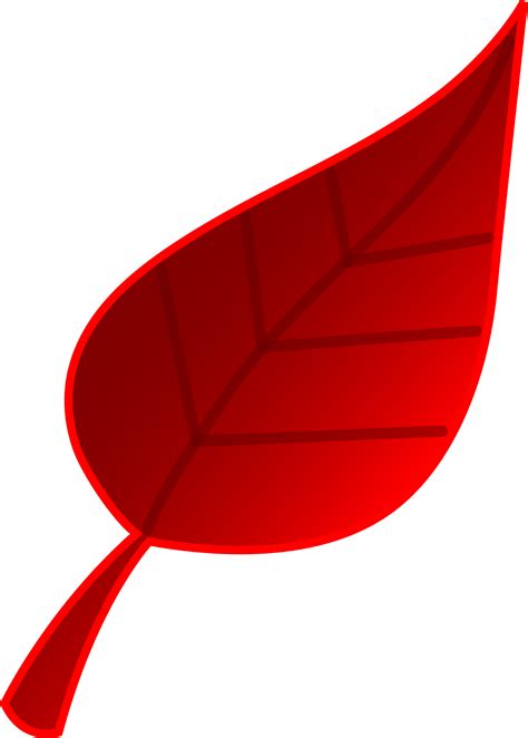 Red Tree Leaf Vector Art Free Clip Art
