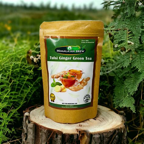 Tulsi Ginger Green Tea With Pure Ginger And Tulsi Himalayan Brew