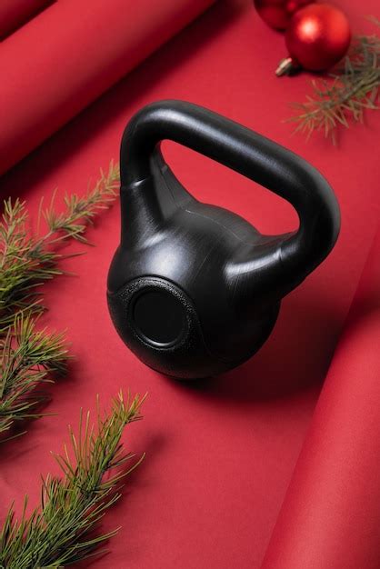 Equipamentos De Fitness E Ginásio Com Tema De Natal E Decorações Foto