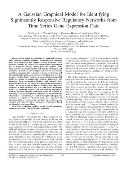 A Gaussian Graphical Model For Identifying Significantly Aporc