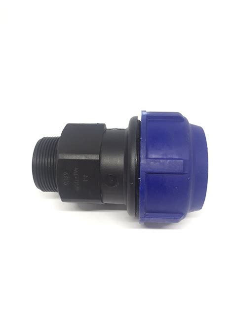 ข้อต่อตรงเกลียวนอก Hdpe ขนาด 50x1 1 2 ข้อต่อท่อเอชดีพีอีแบบสวมอัด Th