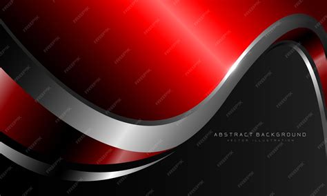 Premium Vector Abstract Red Metallic Curve With Silver Line Dark Grey Modern Luxury Futuristic