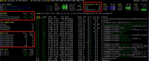 glances integration how to access network bandwidth and gpu info