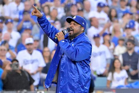 Ice Cube Kicks Off Dodgers World Series Party With Some Help From
