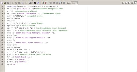 Kantin Sains Membuat Grafik Dengan Matlab