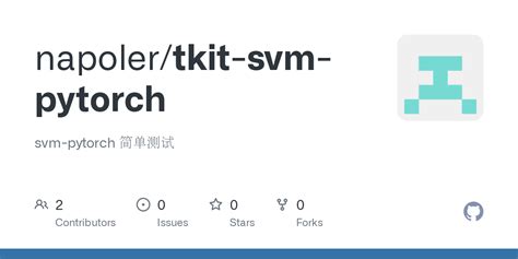 GitHub napoler tkit svm pytorch svm pytorch 简单测试