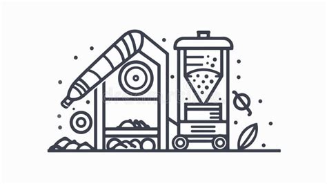 Professional Extraction Tool Outline Icons Vector Illustration Stock