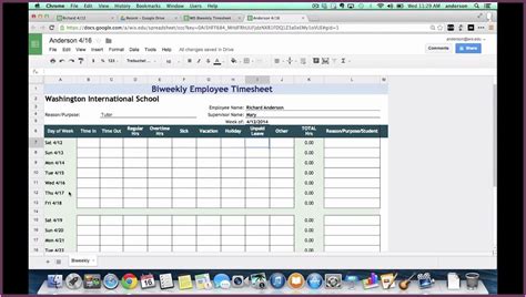 Free Excel Timesheet Template With Formulas Template Resume