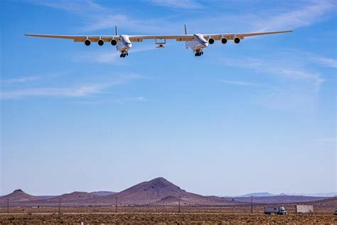 The Biggest Plane In The World Has Wings Longer Than A Football Field See Its Latest Flight